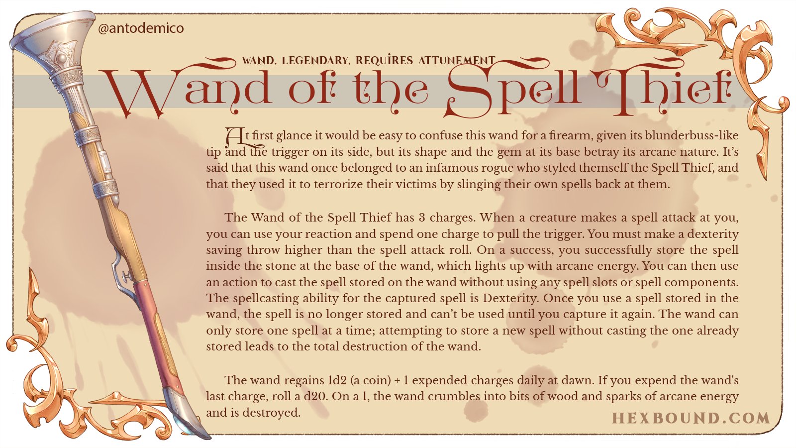 Dnd Wizard Wand Antonio Demico On X: "I'm Making One DnD Magic Item