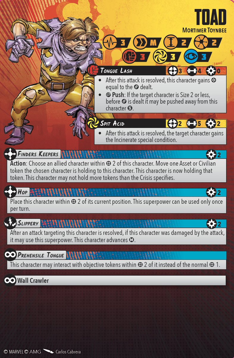 Toad stat card reveal! : r/MarvelCrisisProtocol