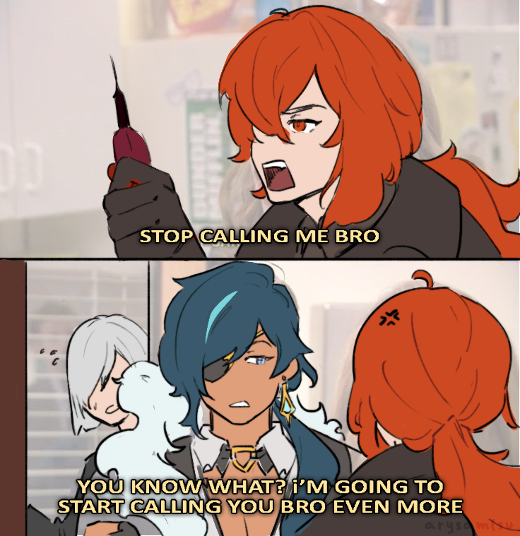 「is it okay to make silly doodles? #genshinimpact 」arysa 🍡 (1/4)の漫画