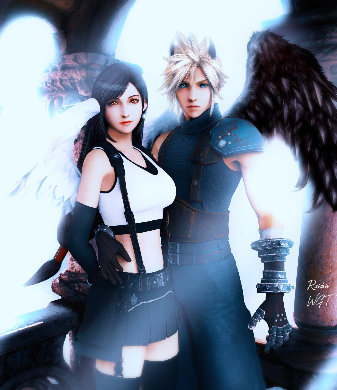 RaidenWGT ⚡ on Twitter: "😇👿 #cloti #CloudStrife #TifaLockhart #FF7Remake #FFVII #FF7 #FF7Re # ...