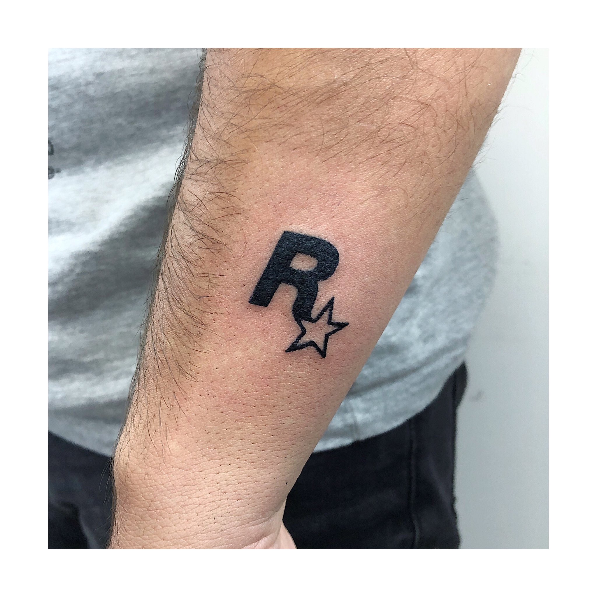 Rockstar Logo Tattoo