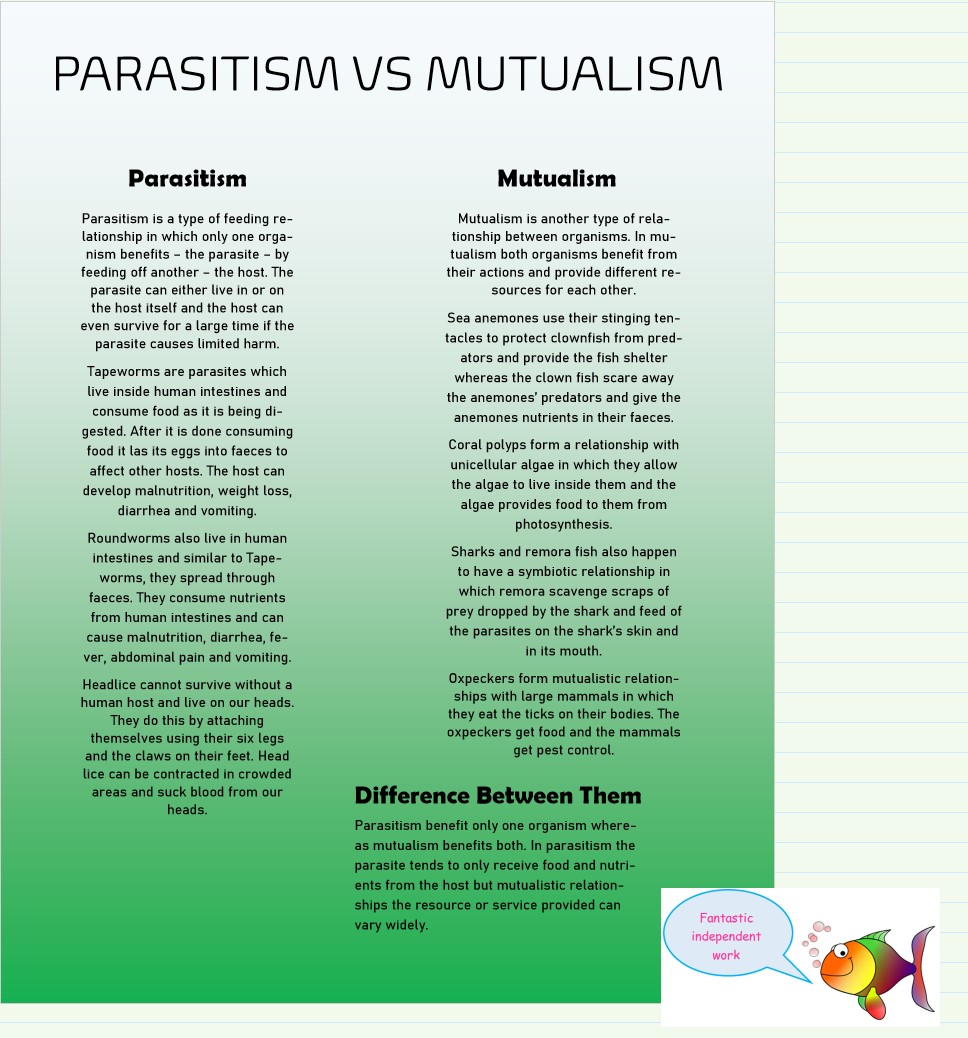 Parasitism And Mutualism Gcse