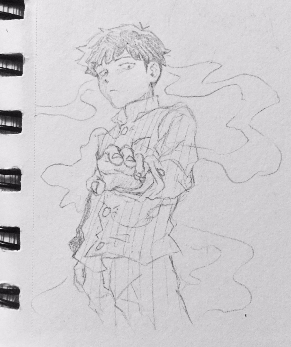 「trying to learn how to draw mob again ..」|poop music 10 hoursの漫画