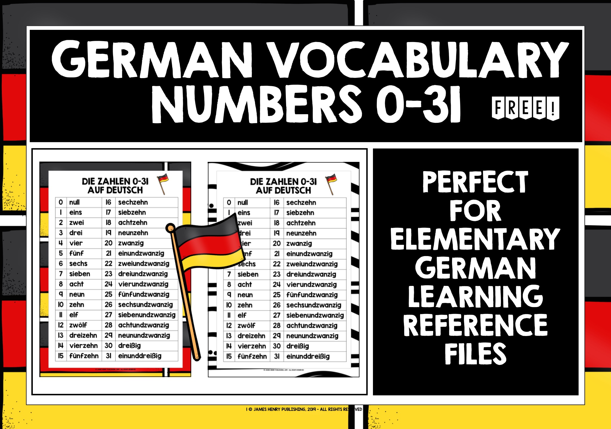 German Numbers 1 30