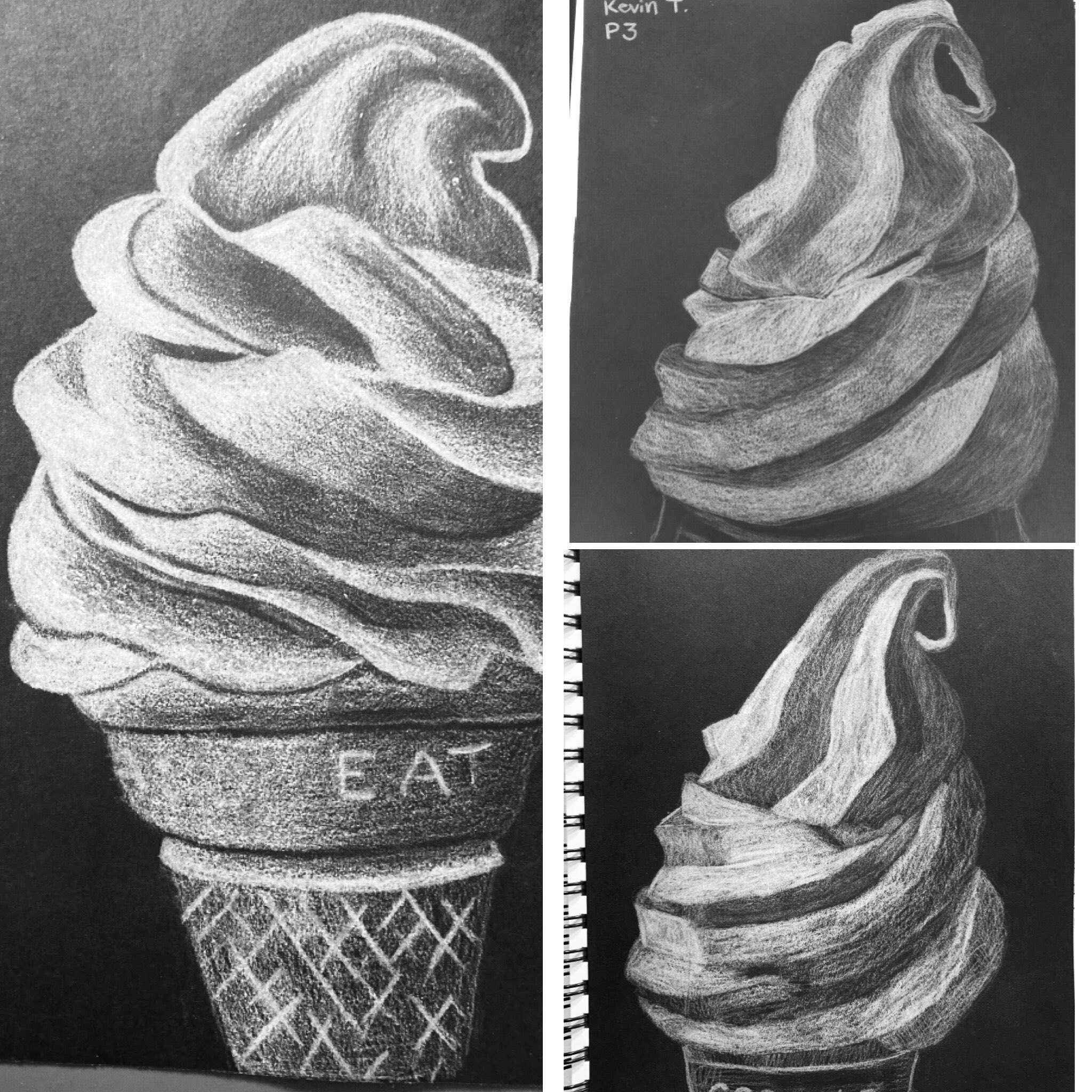 How To Draw Ice Cream On Paper