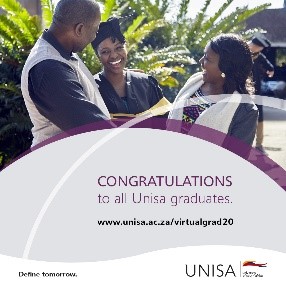 Congratulations to all Unisa graduates. #UnisaVirtualGrad20 : r/unisa