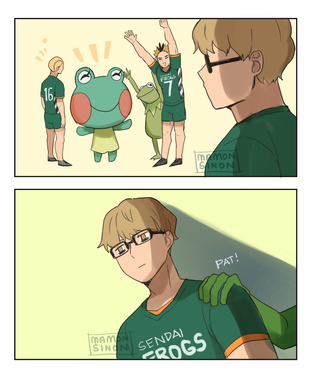 「Part 3 of ?Sendai Frogs Mascot Series! Don't mind Tsukishima」MON ...