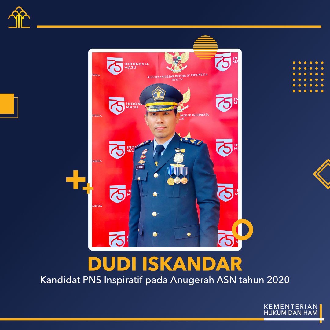Ditjen Imigrasi on Twitter: "Dudi Iskandar (40 tahun) seorang ASN Kemenkumham yang saat ini ...