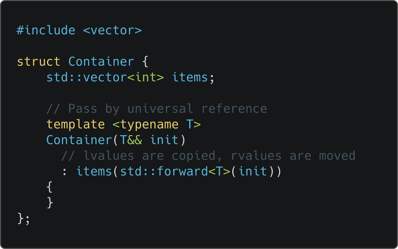 Std Vector With References