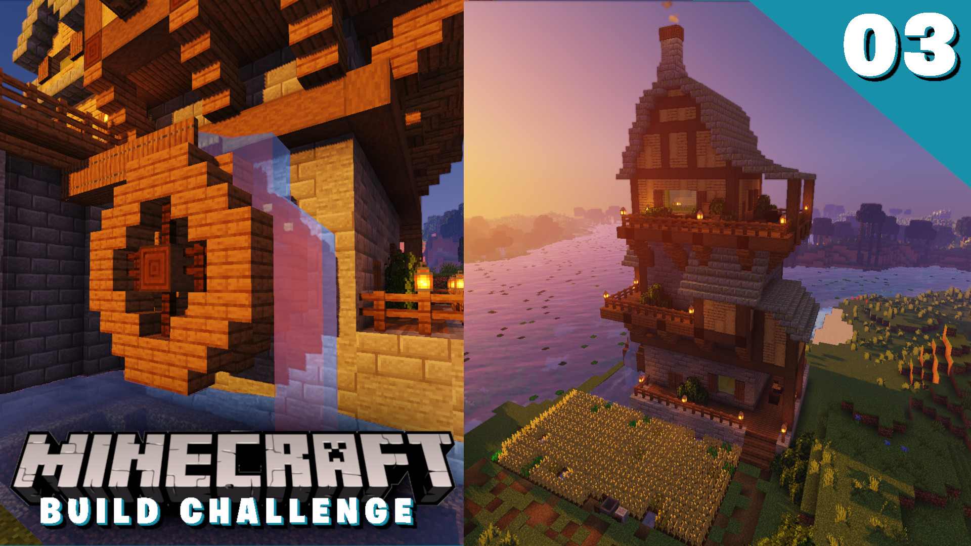 Minecraft Medieval Water Mill Minecraft Lets Build Medieval Water