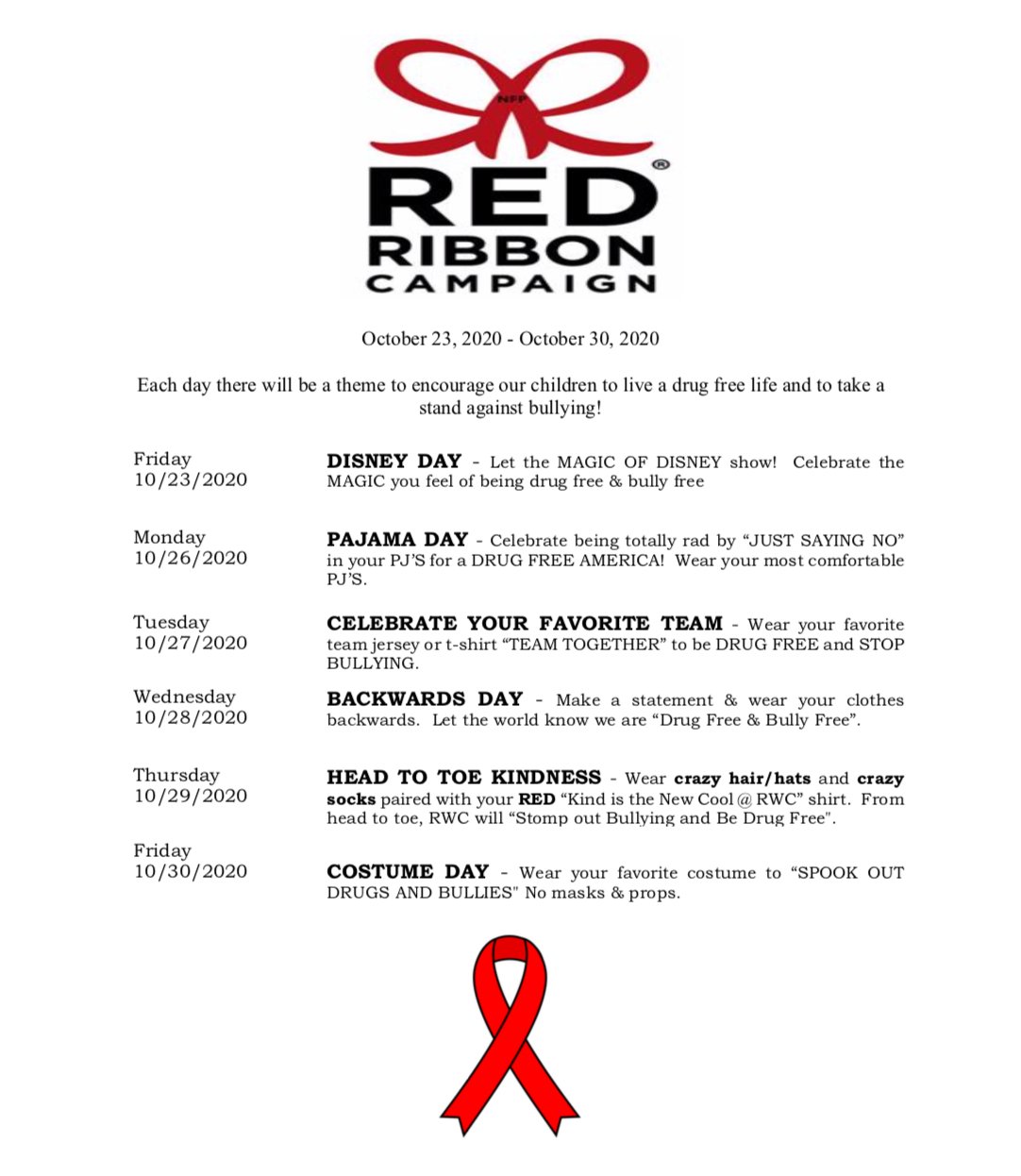 Red Ribbon Week Quotes Healthy Mind, Happy Me! Be Drug Free! | Red