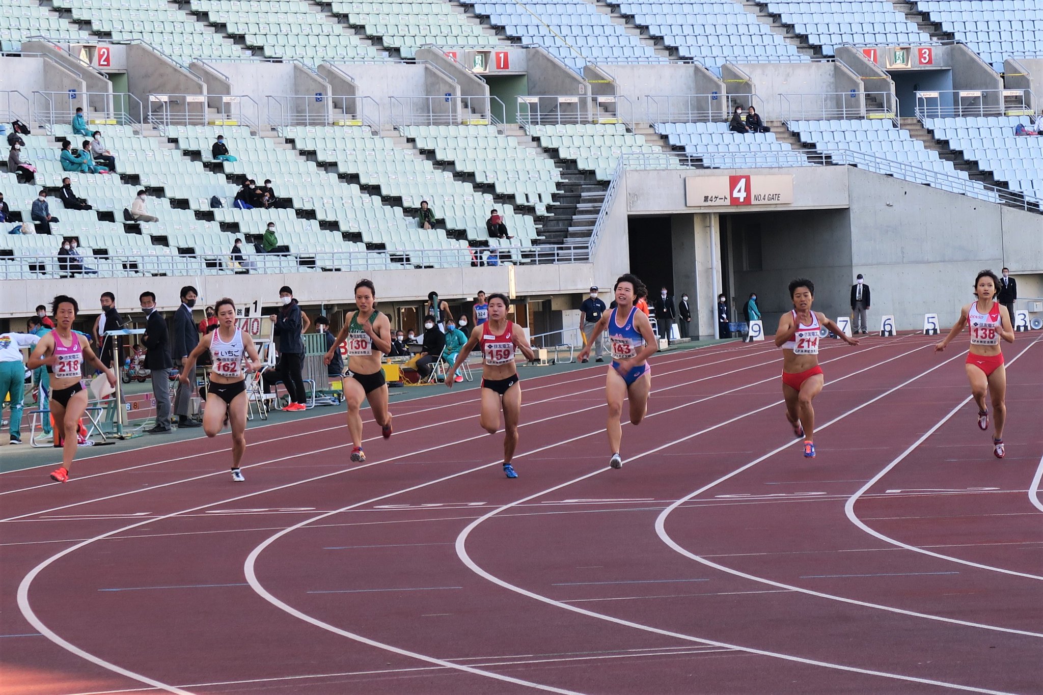 日本陸上競技連盟 on Twitter: "【#木南記念】 GP女子100m（＋0.4）は、1・2位が11秒88でフィニッシュしましたが、0.005秒の着差ありで渡邊輝選手（福岡大）が優勝し ...