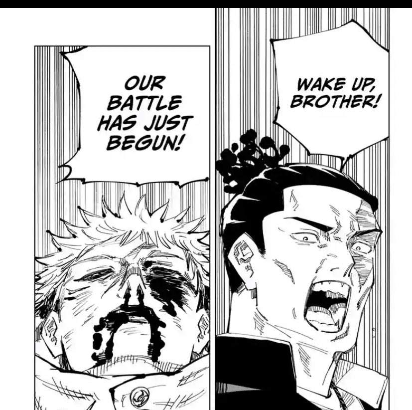 「when ur bro's half dead but you still gotta encourage him 」JUJUTSU ...