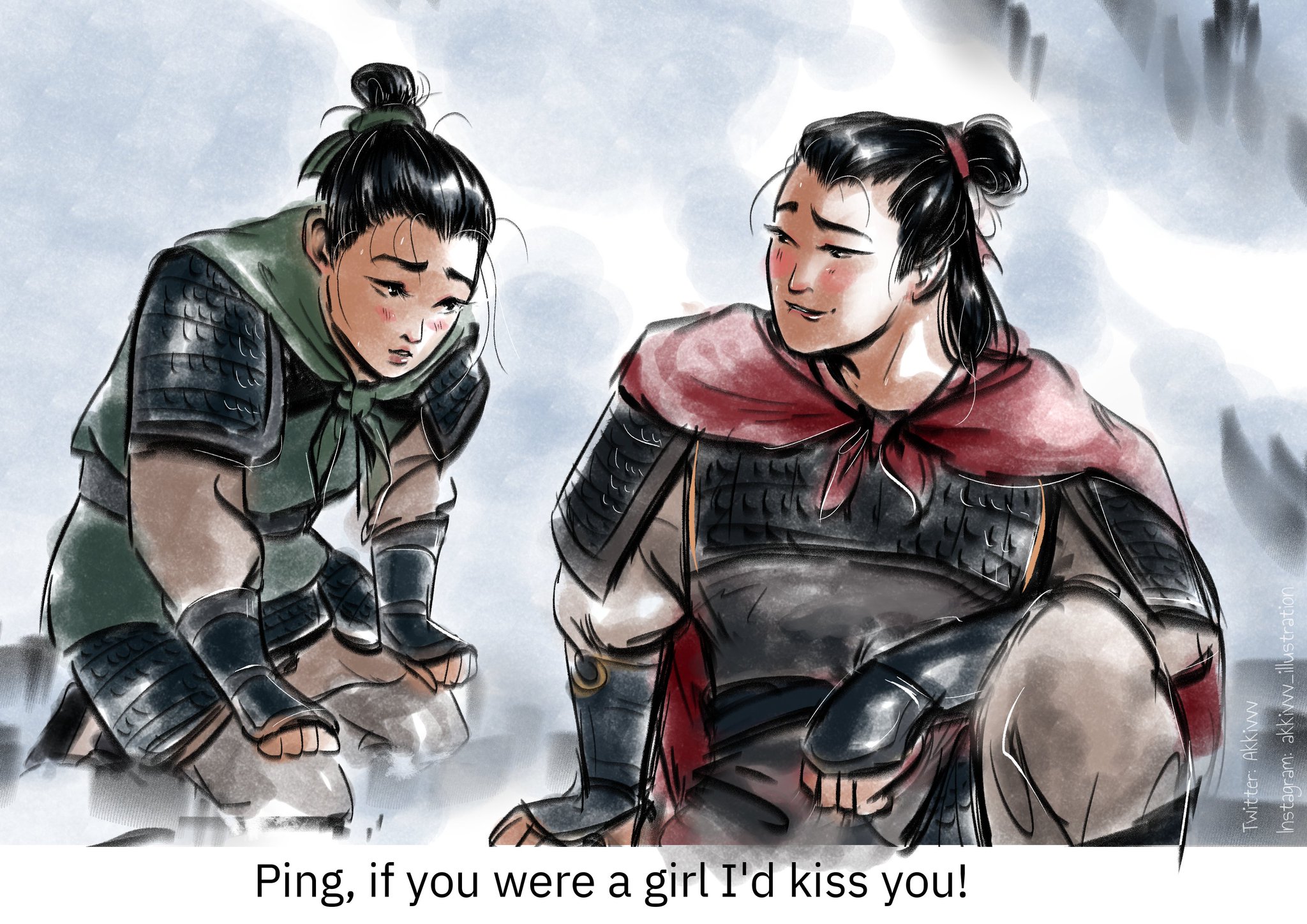 Shang And Mulan Kiss