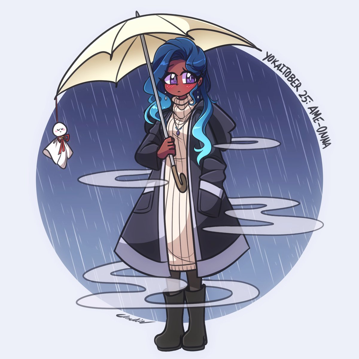 「Day 25: Ame-onna Amami is a soft-spoke」|cloudie @ touhoufest 🔜⛩ のイラスト