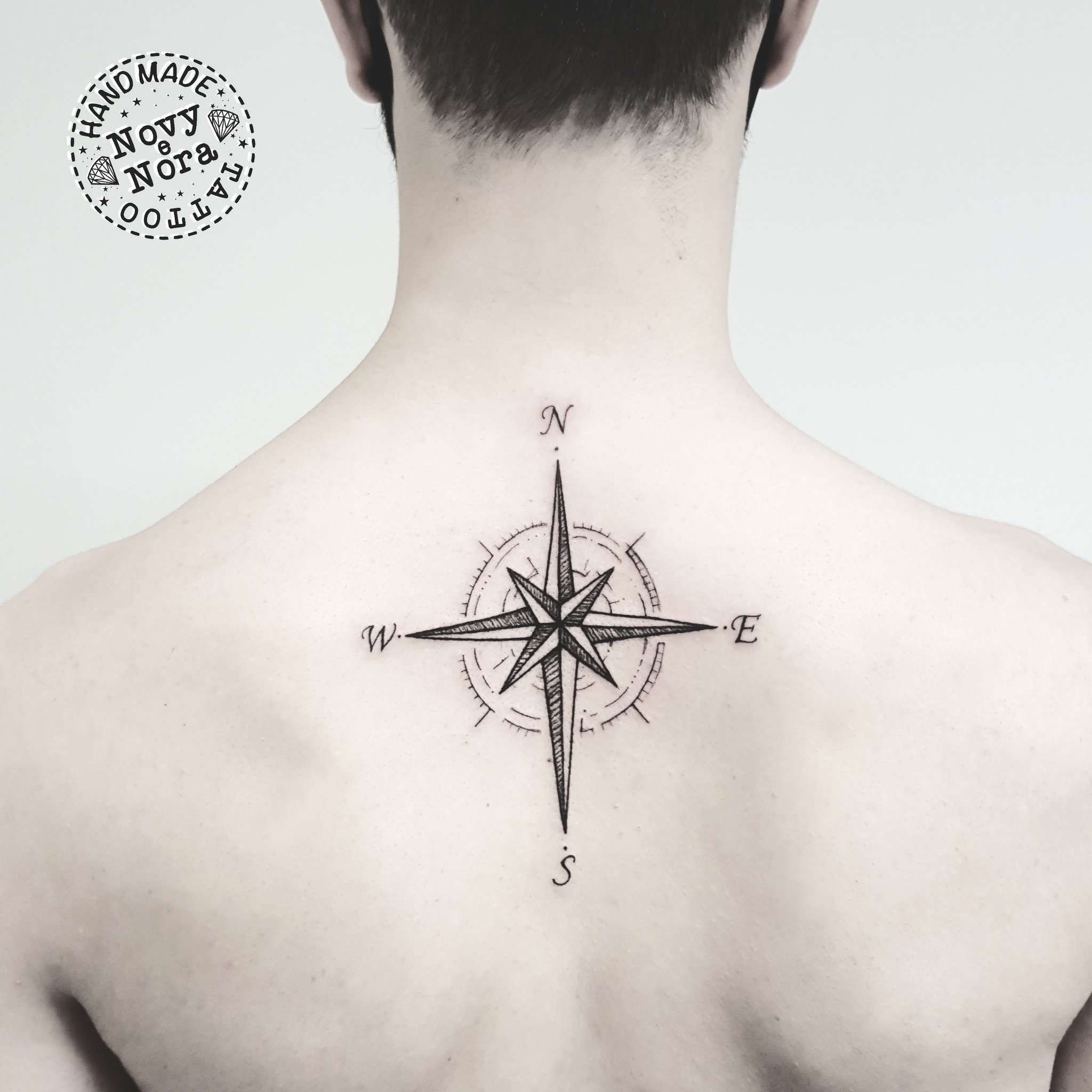 Compass Tattoo Neck