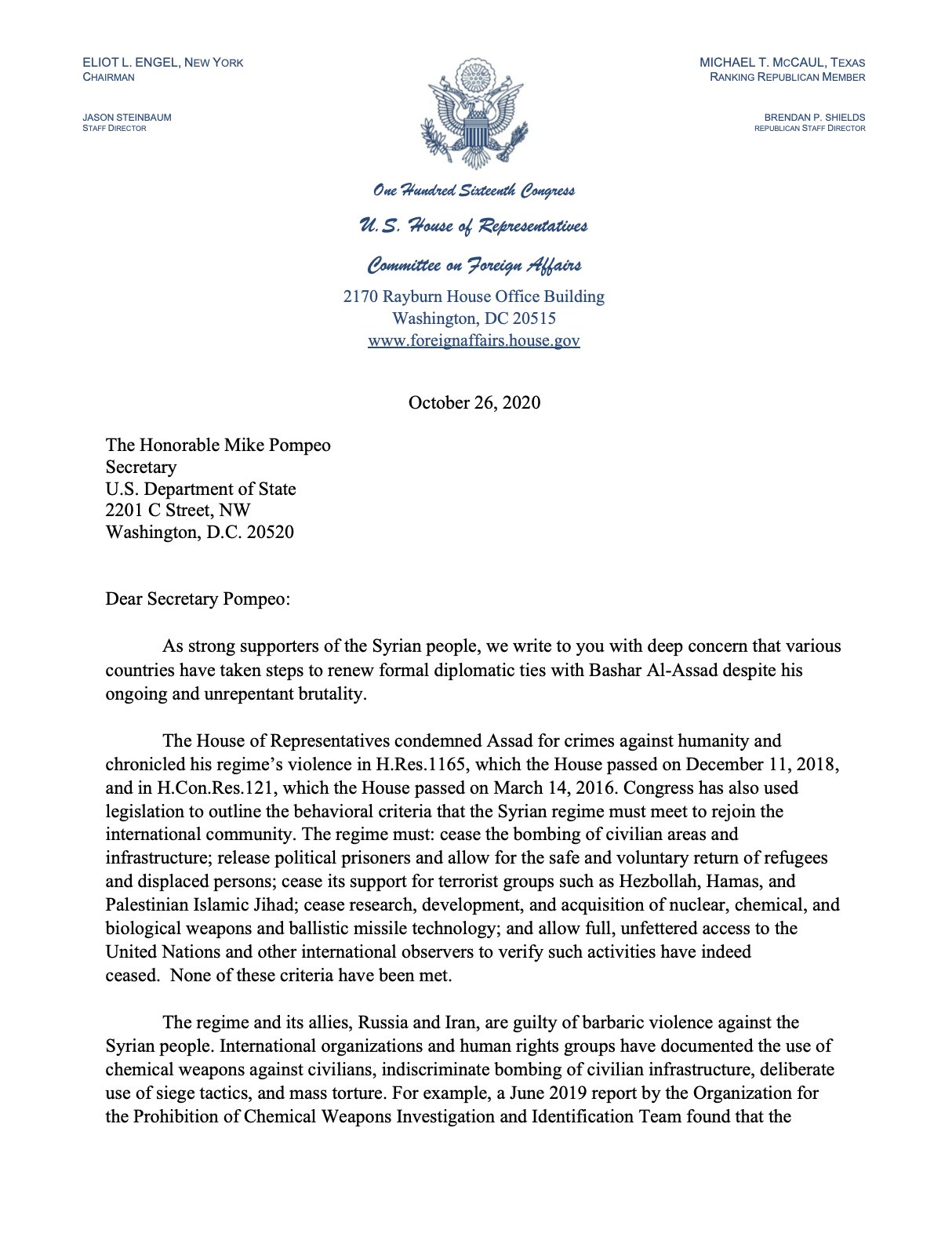 Diplomatic Letter Format