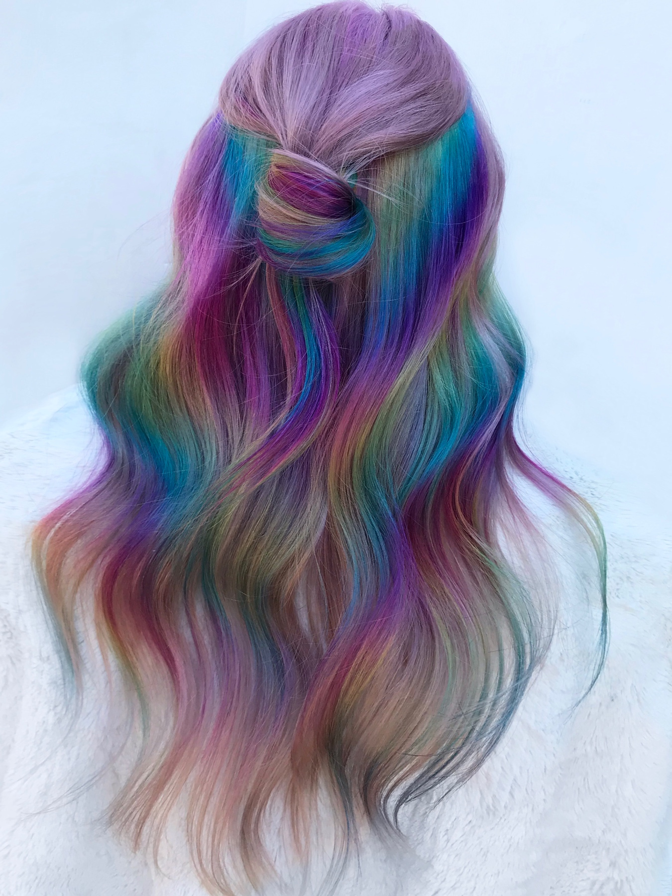 Pastel Rainbow Ombre Hair