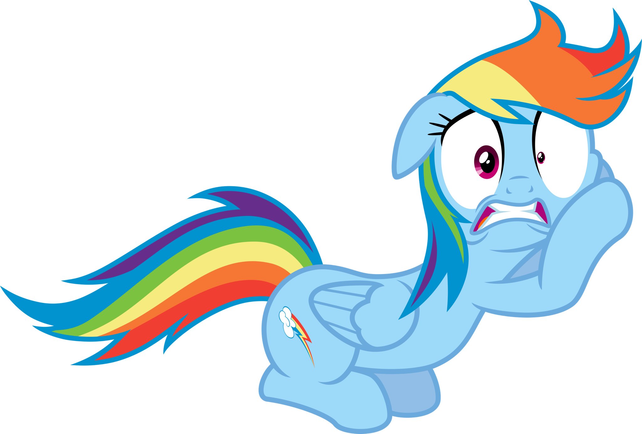 Rainbow Dash Running Scared