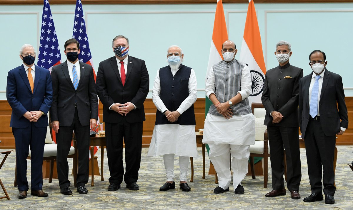 The Secretaries of State and Defence of USA call on Prime Minister Modi ...