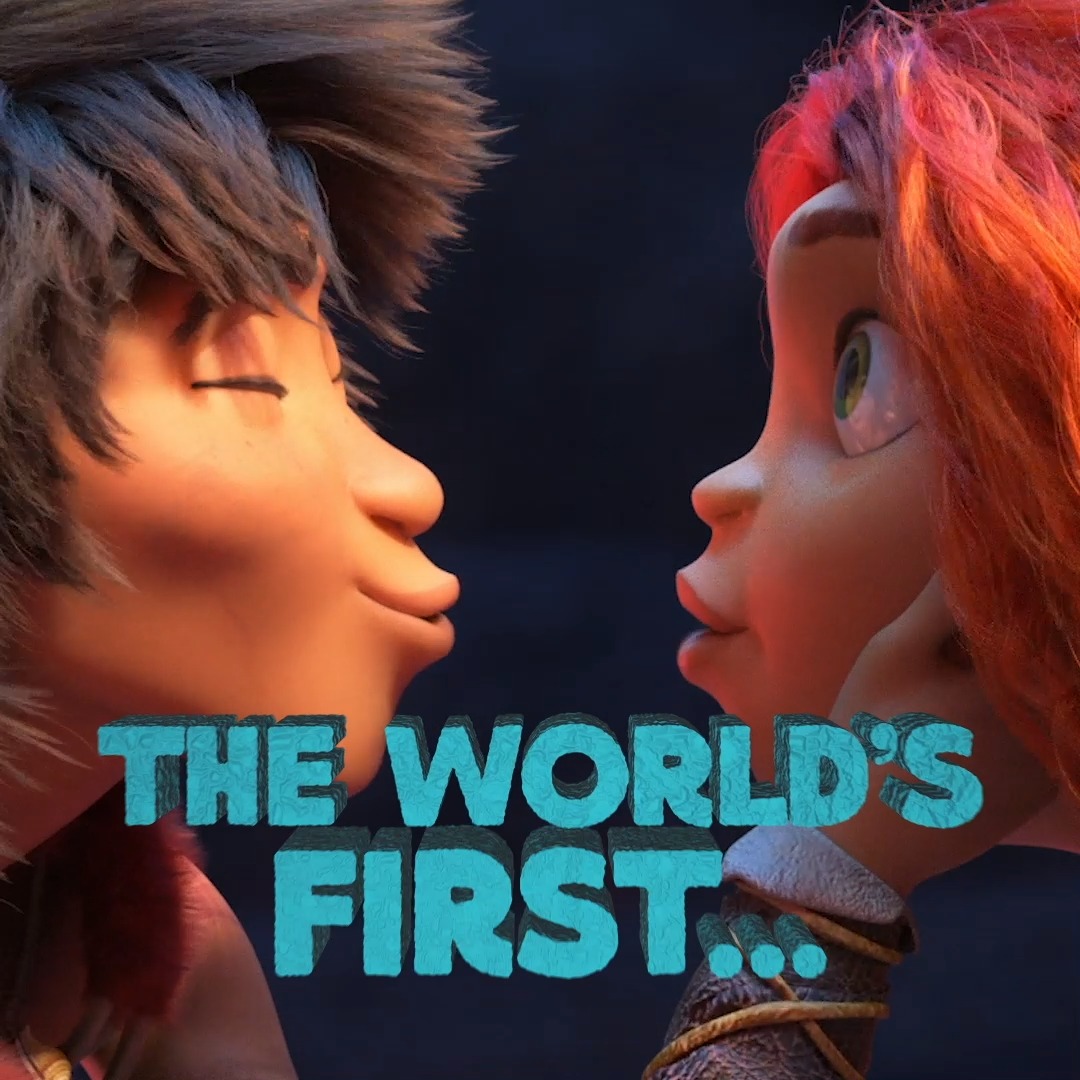 The Croods Eep And Guy Kiss