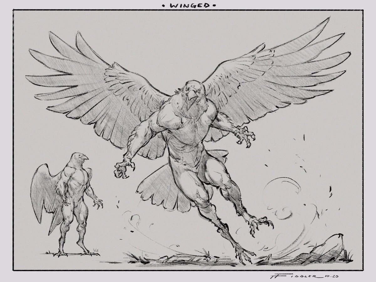 「A Flock of bird sketches! ? 」|Taran Fiddlerの漫画