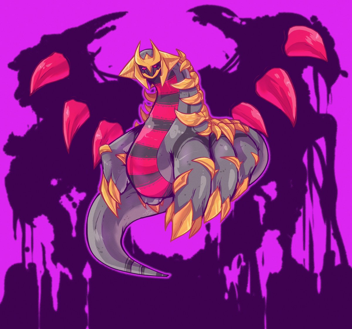 「Spooky Scary Worm Dragon Mon God 」|B00Rad ( Formerly Boo Rad13y!)のイラスト