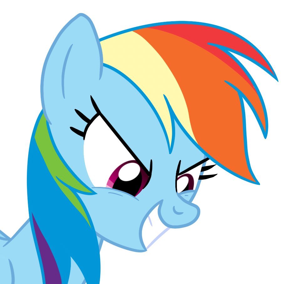 Angry Rainbow Dash Vector