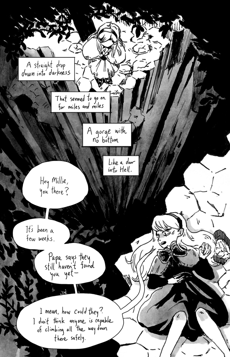 「A comic for October: GORGE. It's about a girl who falls in a」🩸 Mapurl 🩸 Jayvik Preorders 2/2 ...