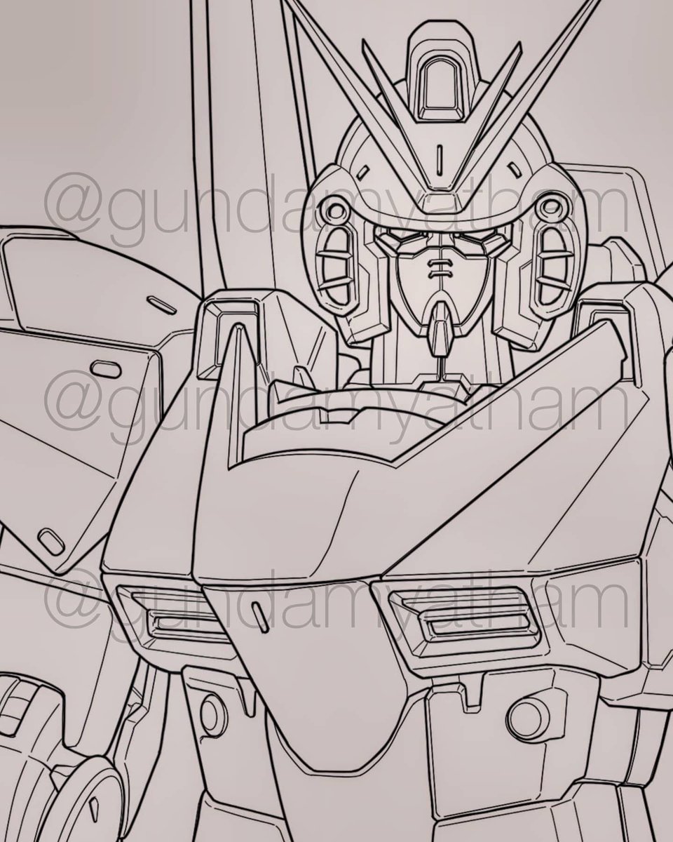 「Final linework on the Zeta sketch on Procreate. Finger drawi ...
