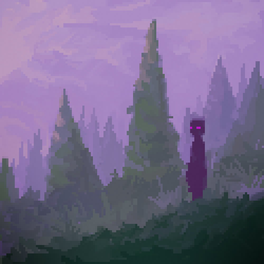 Minecraft Enderman Pixel Art