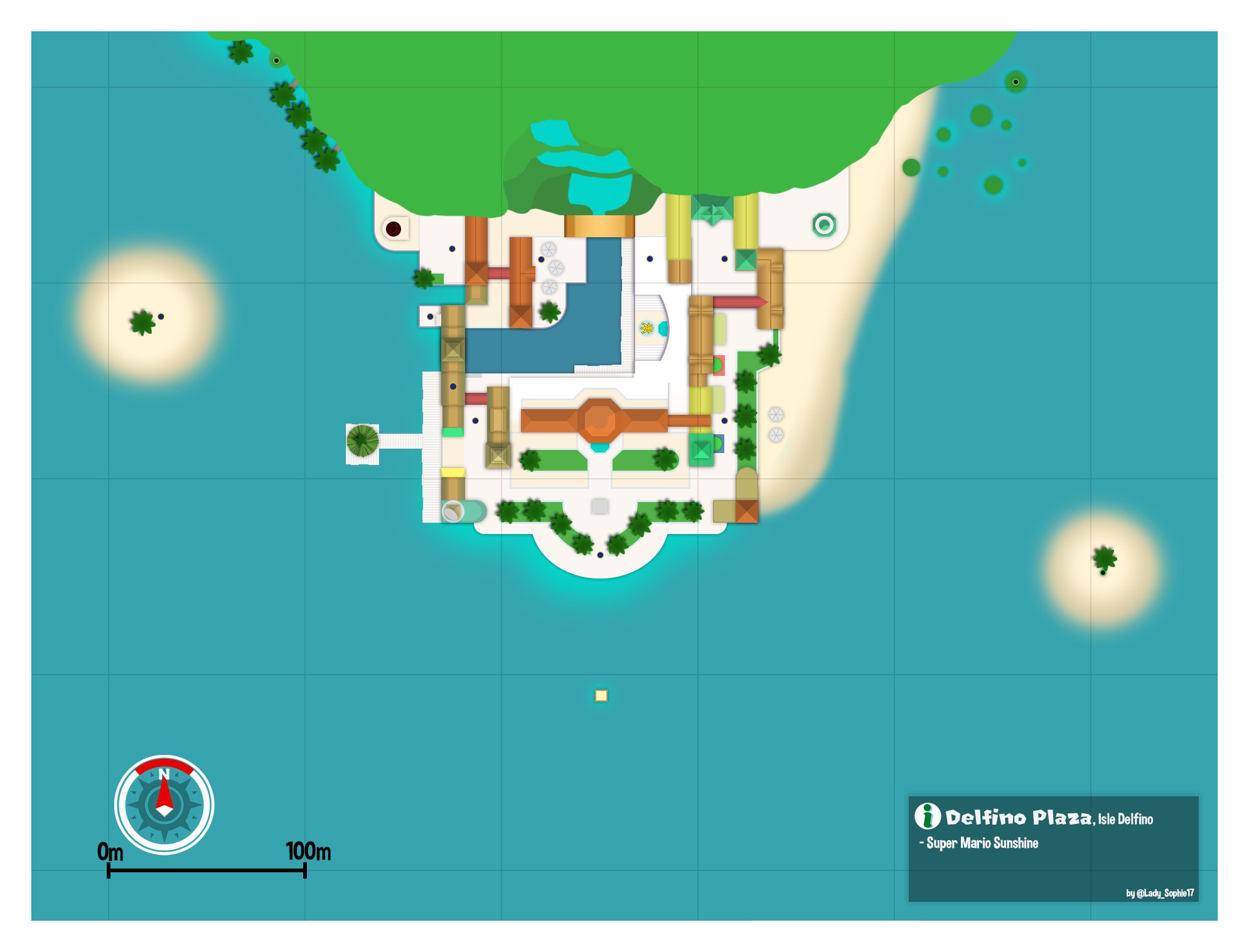 Isle Delfino Map