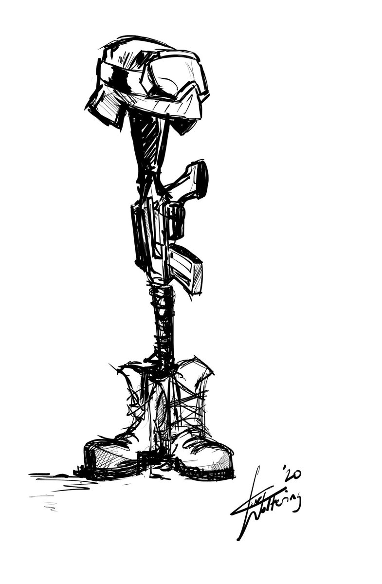 Fallen Soldier Drawing