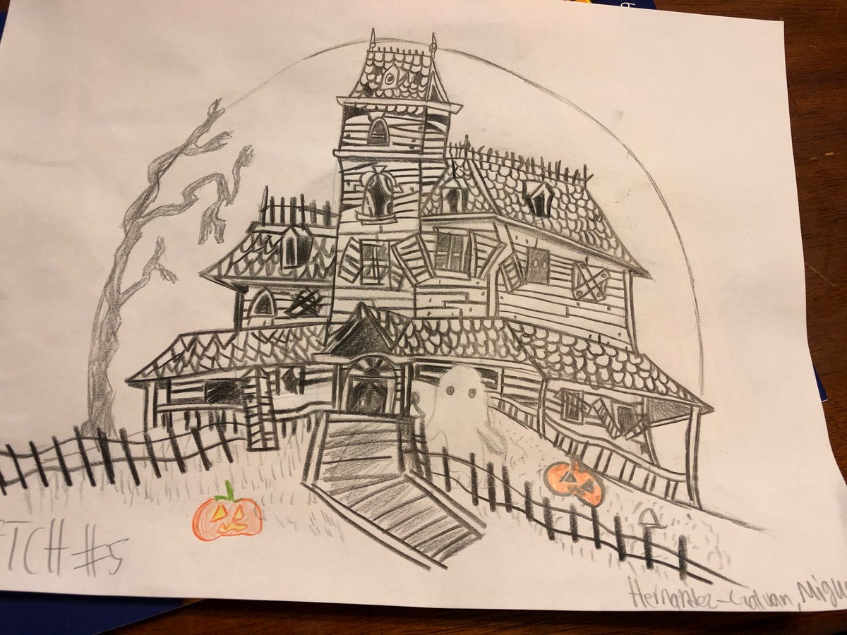 2 Point Perspective Haunted House