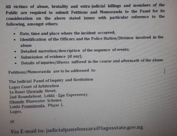 Judicial Panel On SARS on Twitter: "Format required to submit Petitions and Memoranda to the ...