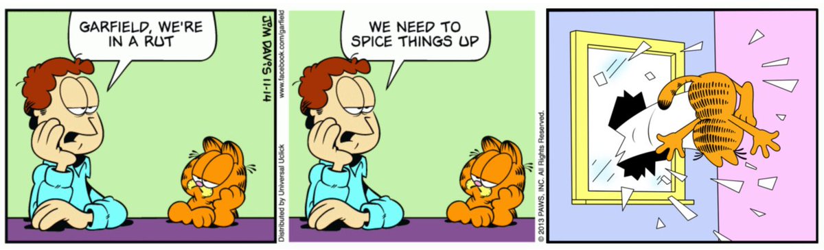 Garfield thrown out the window @yeetgarf Timeline, The Visualized ...