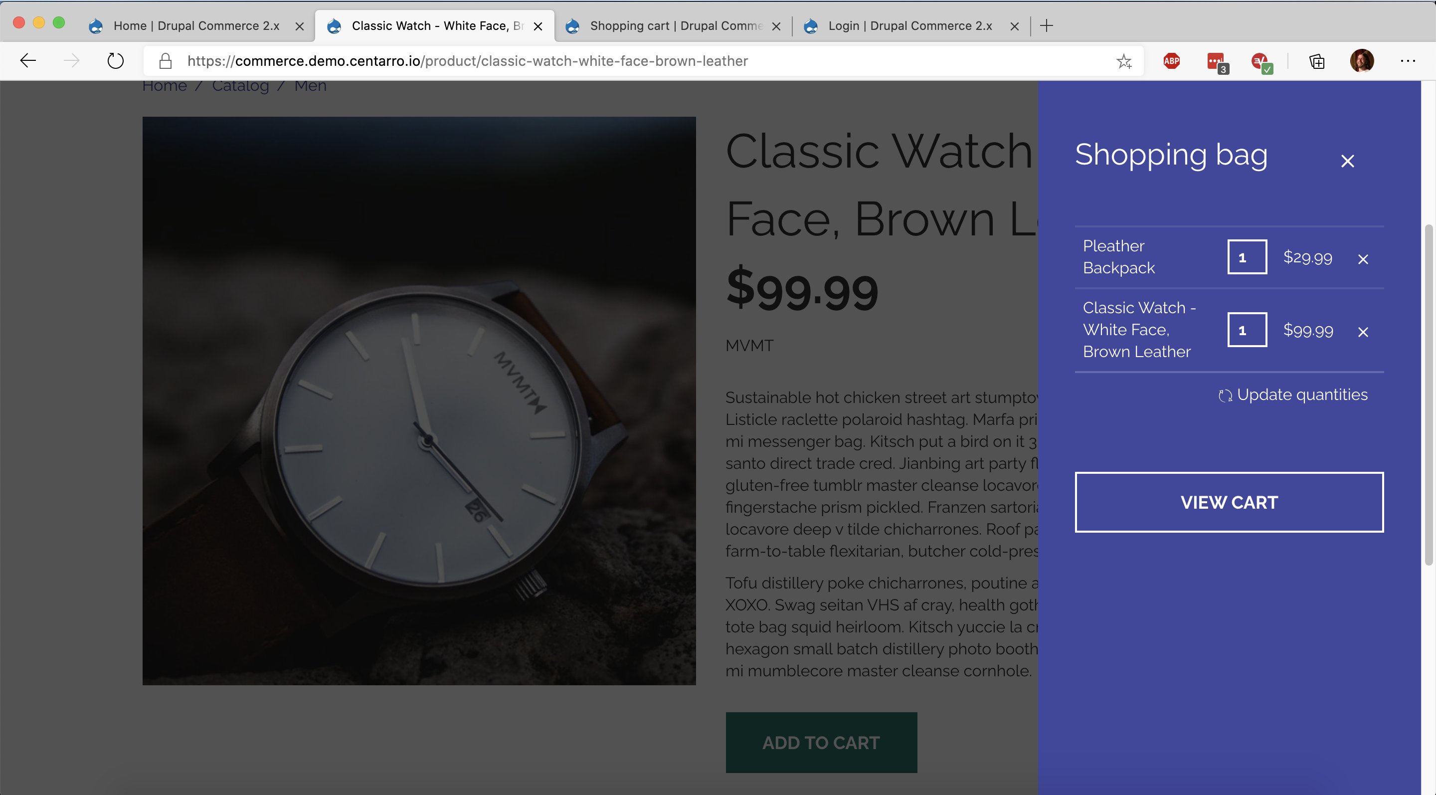 Centarro on Twitter: "Our #Drupal Commerce 2.x demo using the "Belgrade" theme and demo content ...