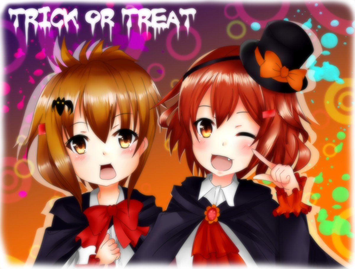 雷(艦これ) ,電(艦隊これくしょん) 「Trick or Treat!! 」|火村 モリタカ＠/5月COMITIA144（B51a)/その次は神戸かわさき10のイラスト