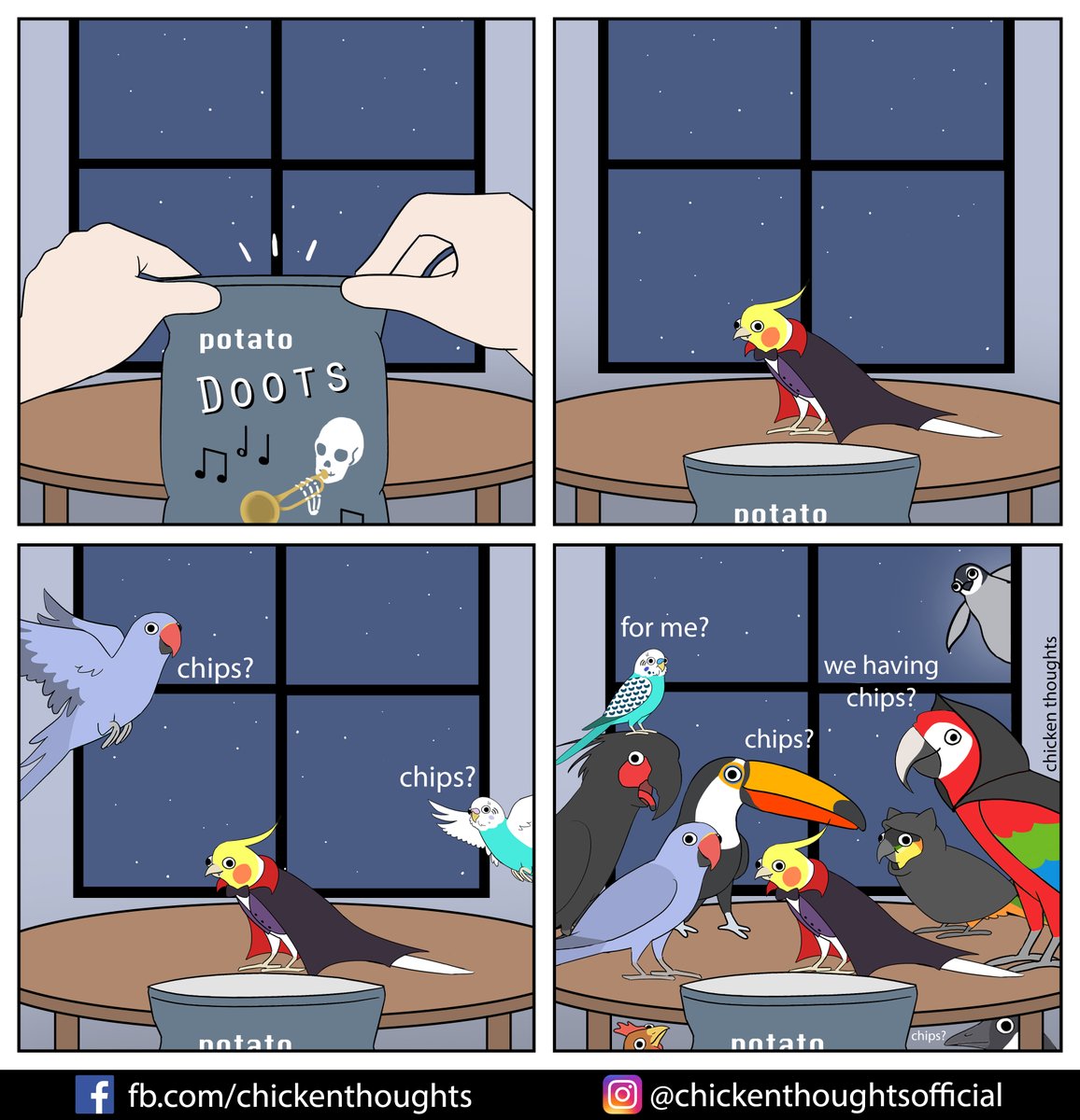 「Day 31: Vulture / Halloween. 🎃 Thank y」|Chicken Thoughtsの漫画