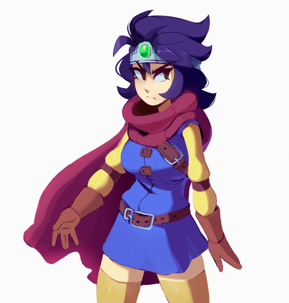 「female hero from DQ 3! (commission for @」|Figburnのイラスト