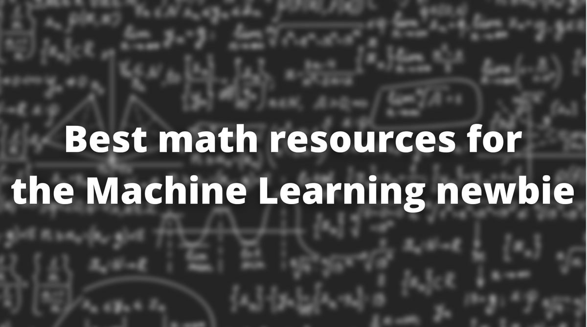 The math for machine learning always scared me. Until... This year when ...