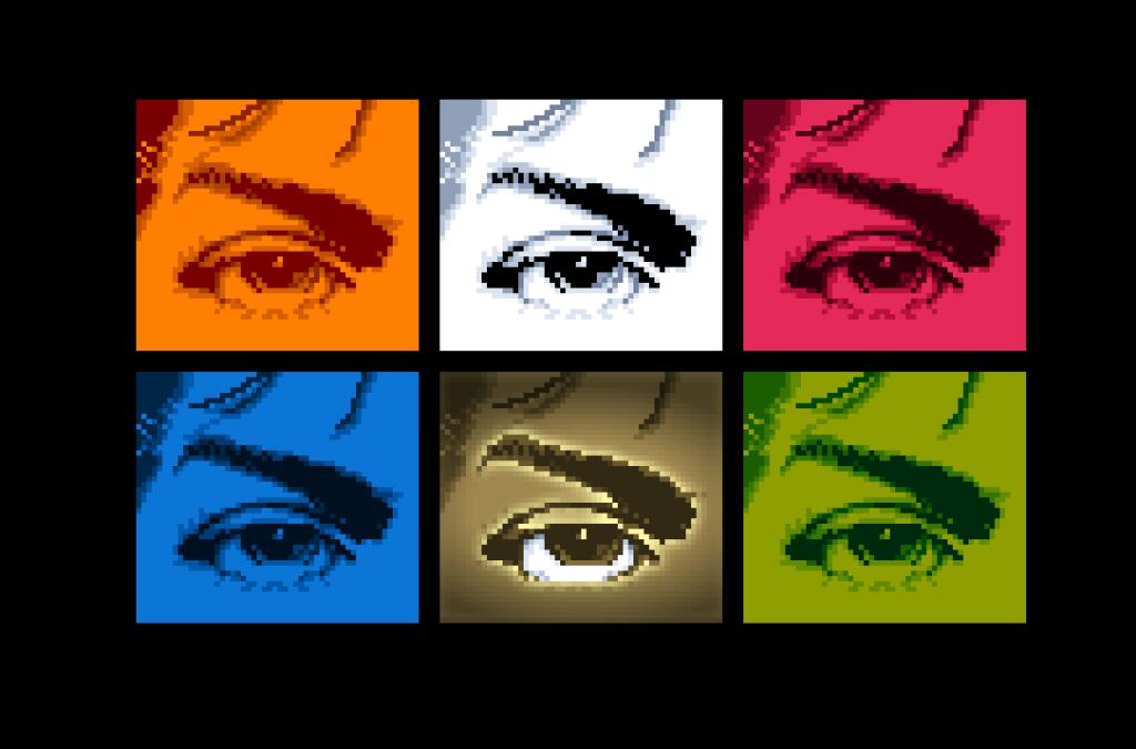 Michael Jackson Eyes Drawing MJ & Peter Gazing Into Each Other's Eyes,