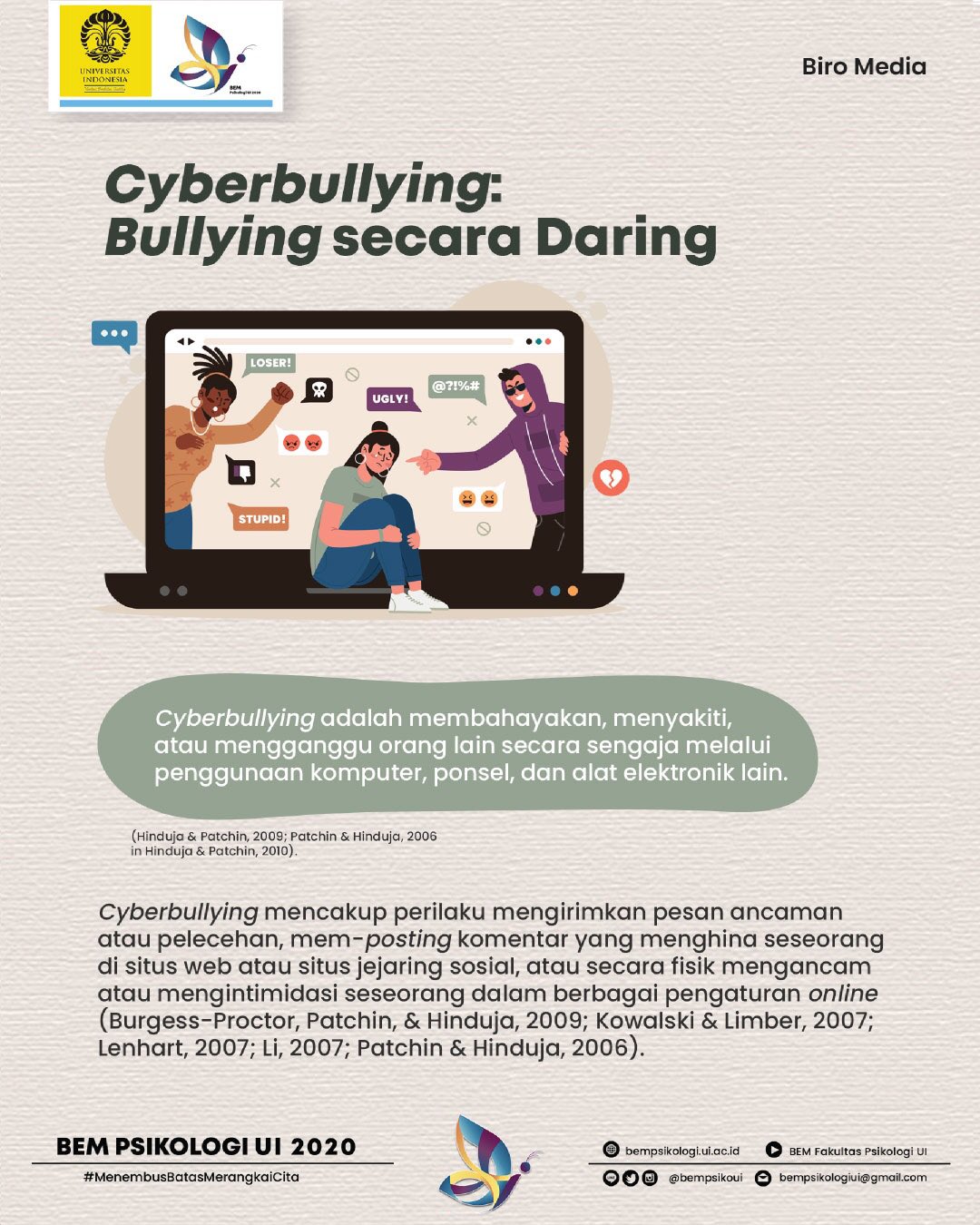 Bem Fakultas Psikologi Ui On Twitter Cyberbullying Merupakan Salah