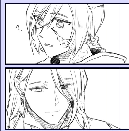 「오랜만에 그리니까...서먹... 」|🥪🍔hayabiの漫画