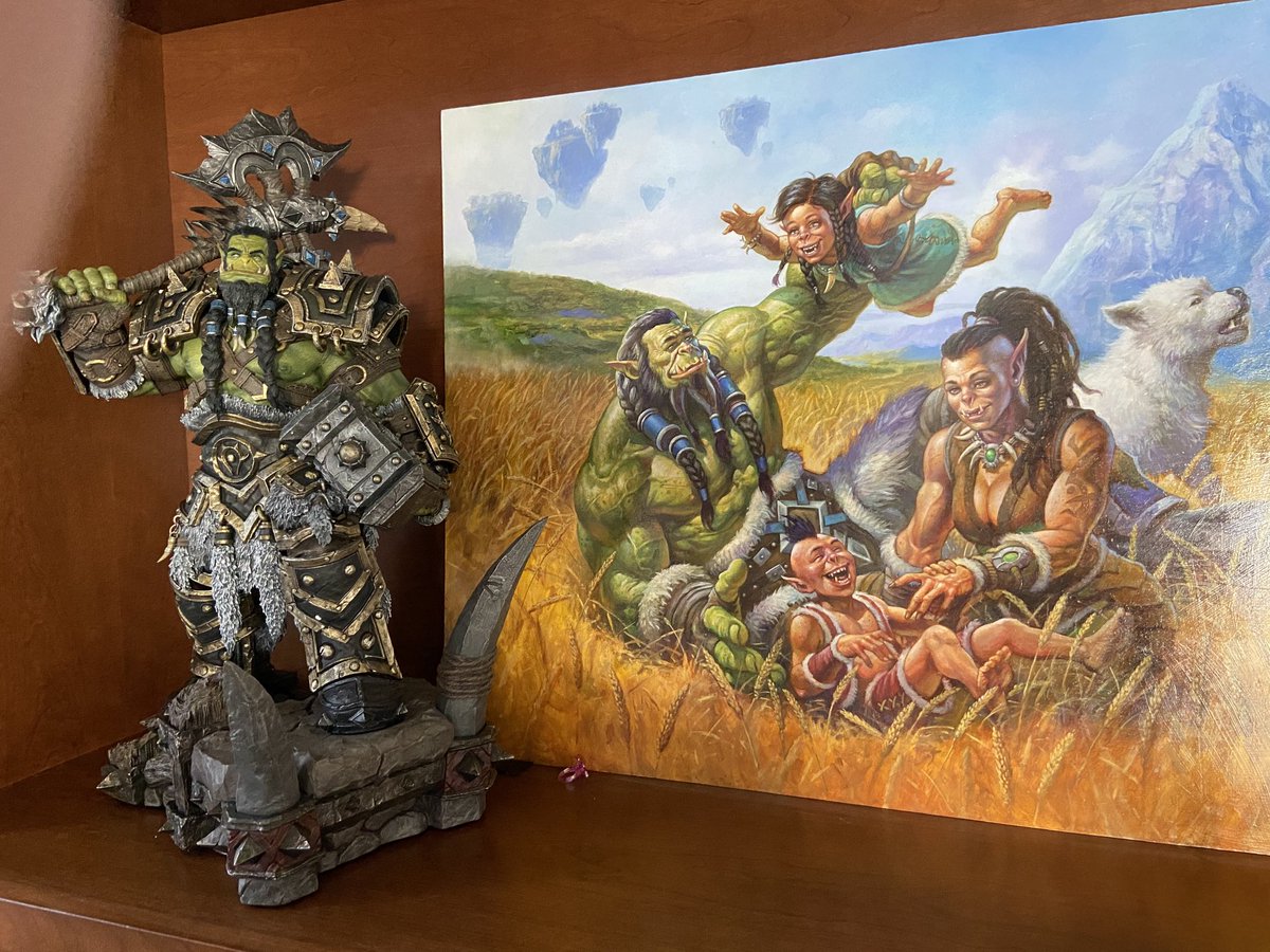 Blizzard's Thrall Statute + Artwork gift for Metzen : r/wow
