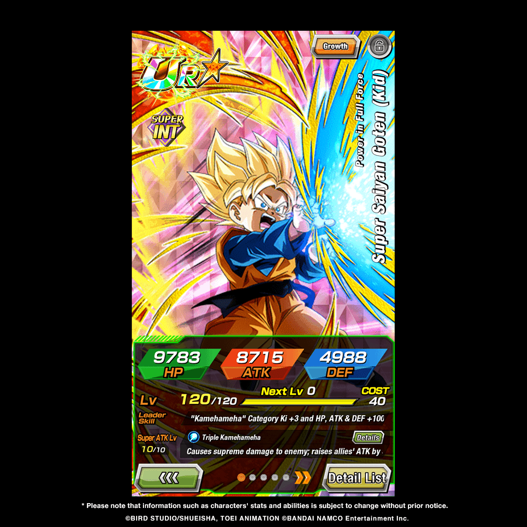 Dragon Ball Z Goten Super Saiyan 5