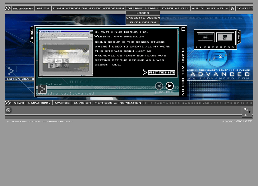 Web Design Museum on Twitter: "Happy 21st Birthday 2Advanced Studios! In November 1999, Eric ...