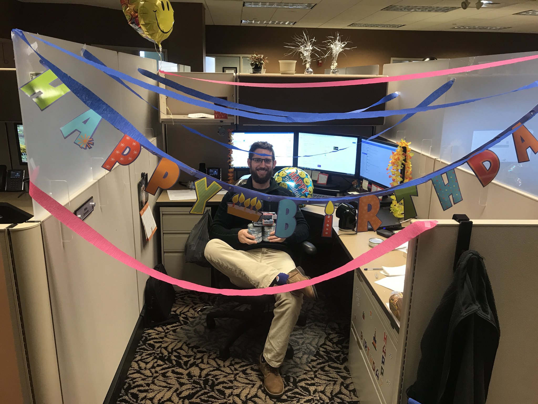 Birthday Decorated Cubicles