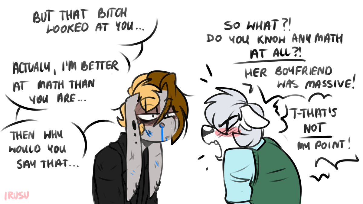 「He protecc 」 lRUSU 💙💛の漫画