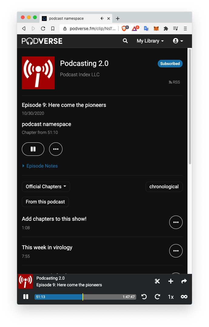 Podverse on Twitter: "Sharable chapters are now available on Podverse! Thanks to ...